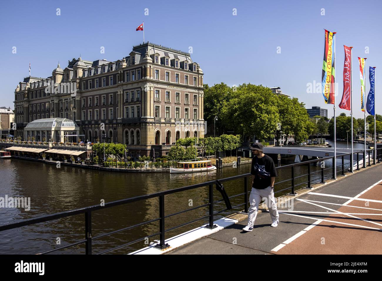 AMSTERDAM - Exterior of the Amstel Hotel. ANP RAMON VAN FLYMEN Stock ...