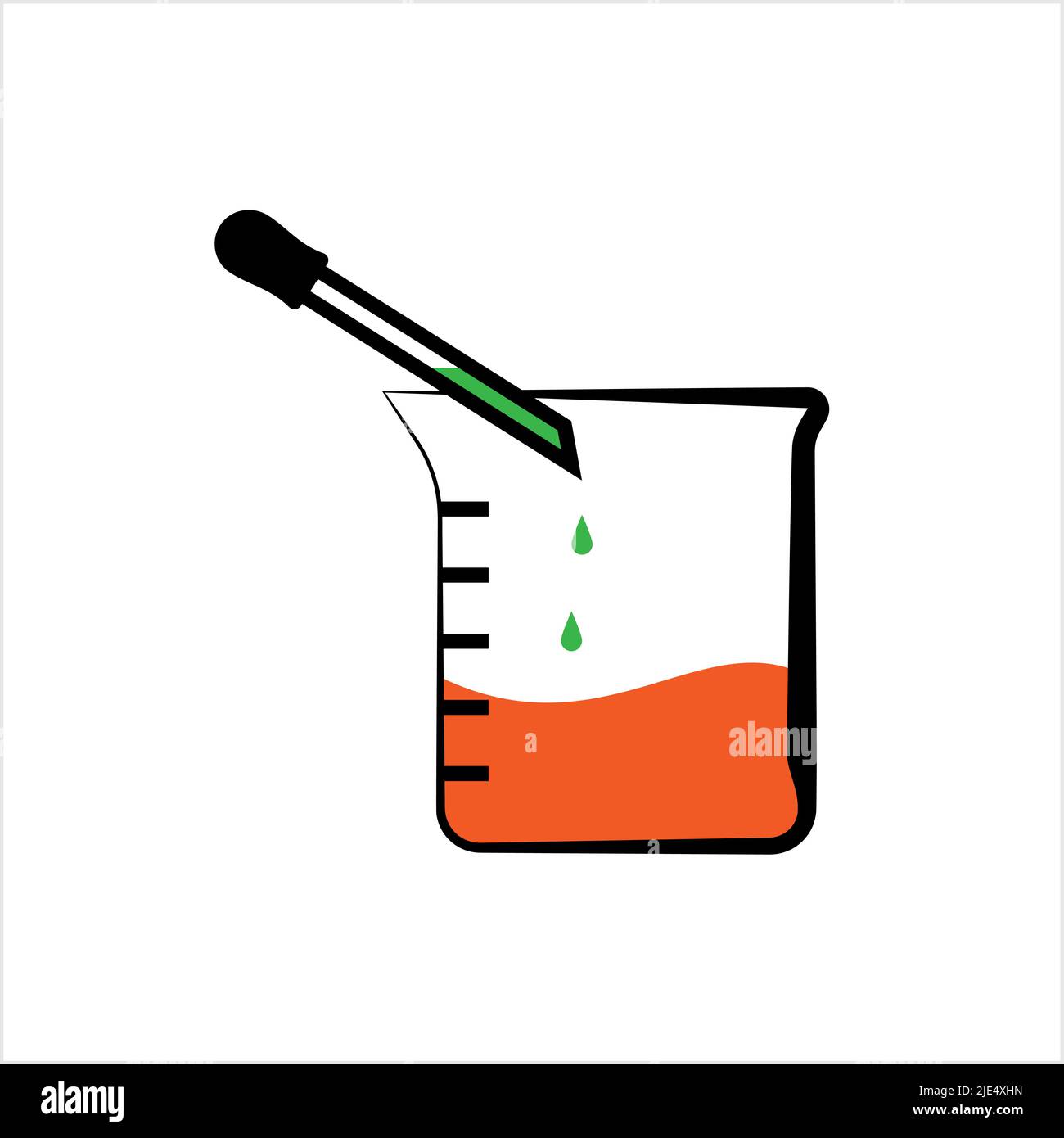 Beaker Icon, Beaker Vector Art Illustration Stock Vector Image & Art ...