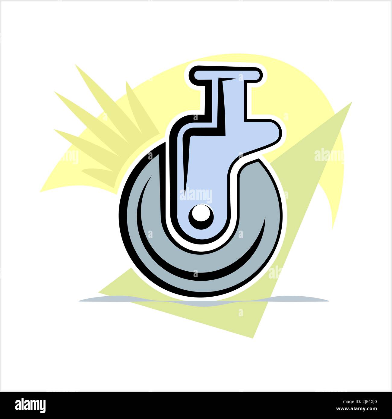 Caster Wheel Icon Vector Art Illustration Stock Vector Image & Art - Alamy