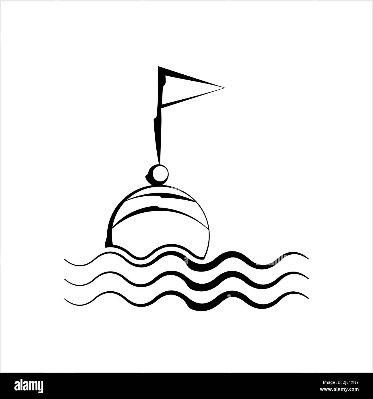 Buoy Icon, Float Buoy Icon Vector Art Illustration Stock Vector Image ...