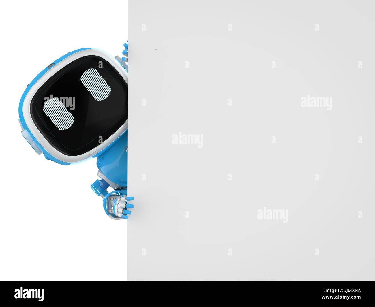 3d rendering cute and small artificial intelligence assistant robot ...