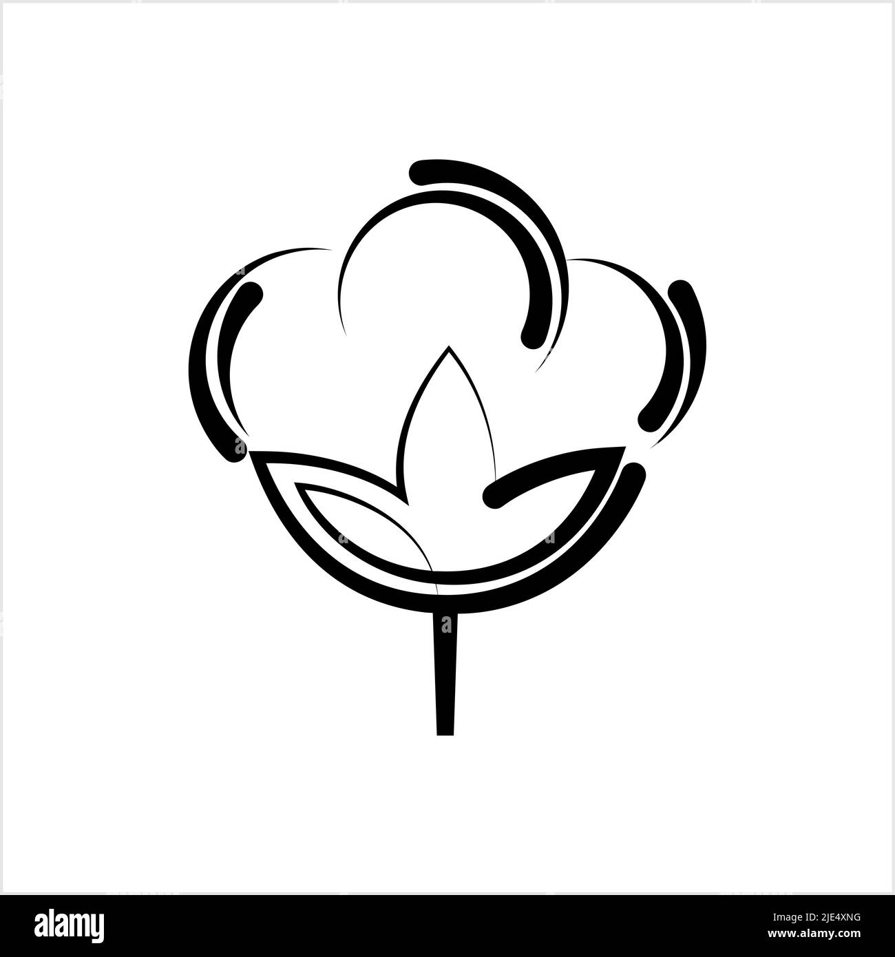 Cotton Flower Icon, Cotton Ball, Cotton Fiber Vector Art Illustration ...