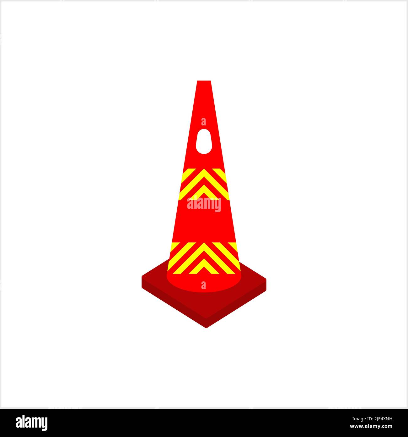 Cone Construction Barrier Icon, Traffic Cone Vector Art Illustration ...