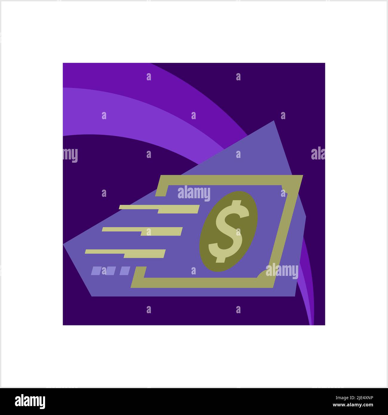 Fast Cash Icon, Fast Bill Icon Vector Art Illustration Stock Vector ...