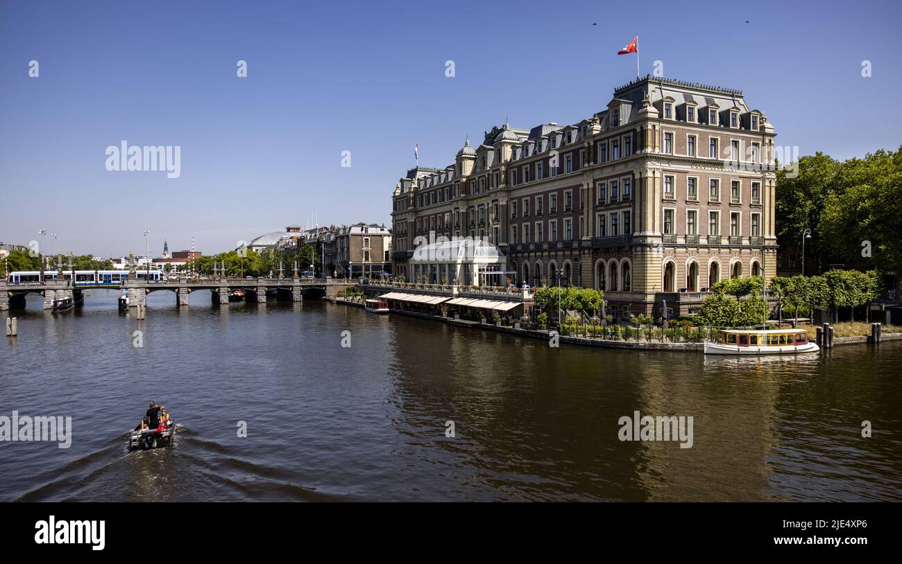 AMSTERDAM - Exterior of the Amstel Hotel. ANP RAMON VAN FLYMEN Stock ...