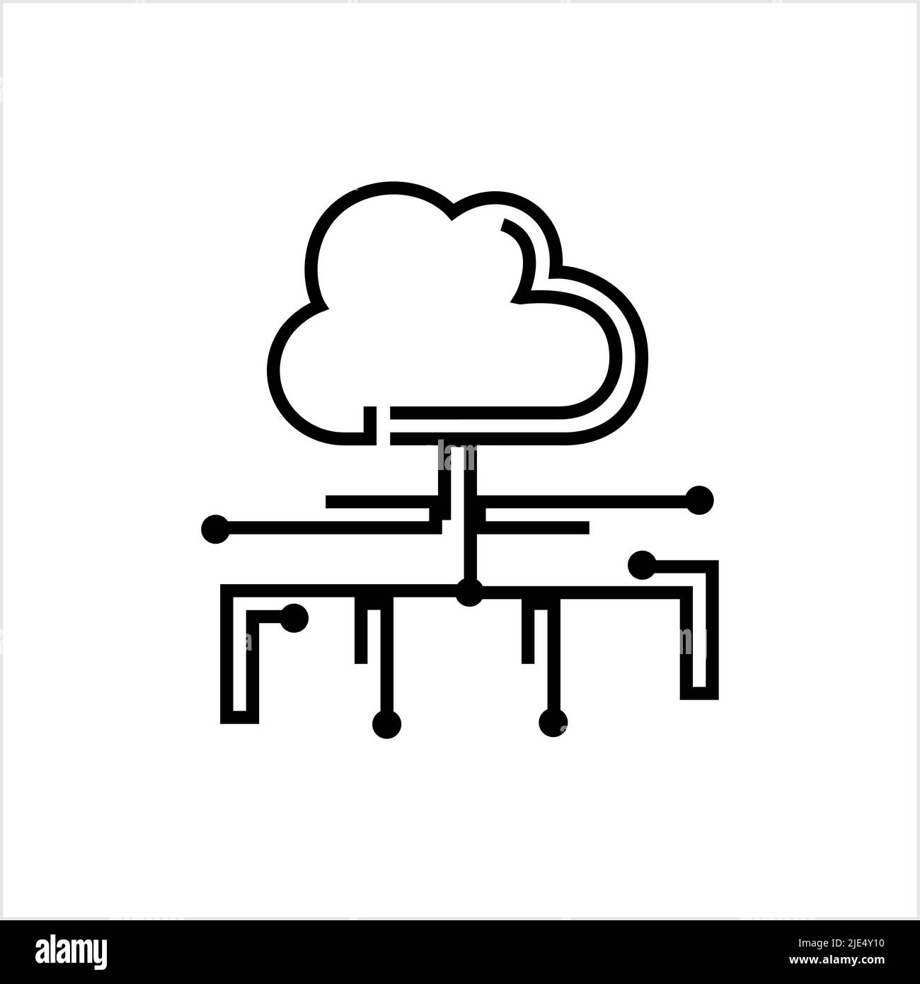 Cloud Network, Cloud Computing Concept Vector Art Illustration Stock ...