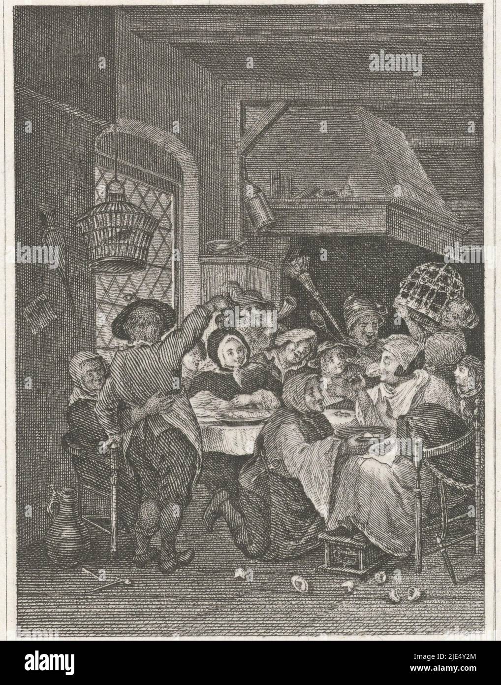 In a room a family celebrates Epiphany evening. They sing, eat, drink ...