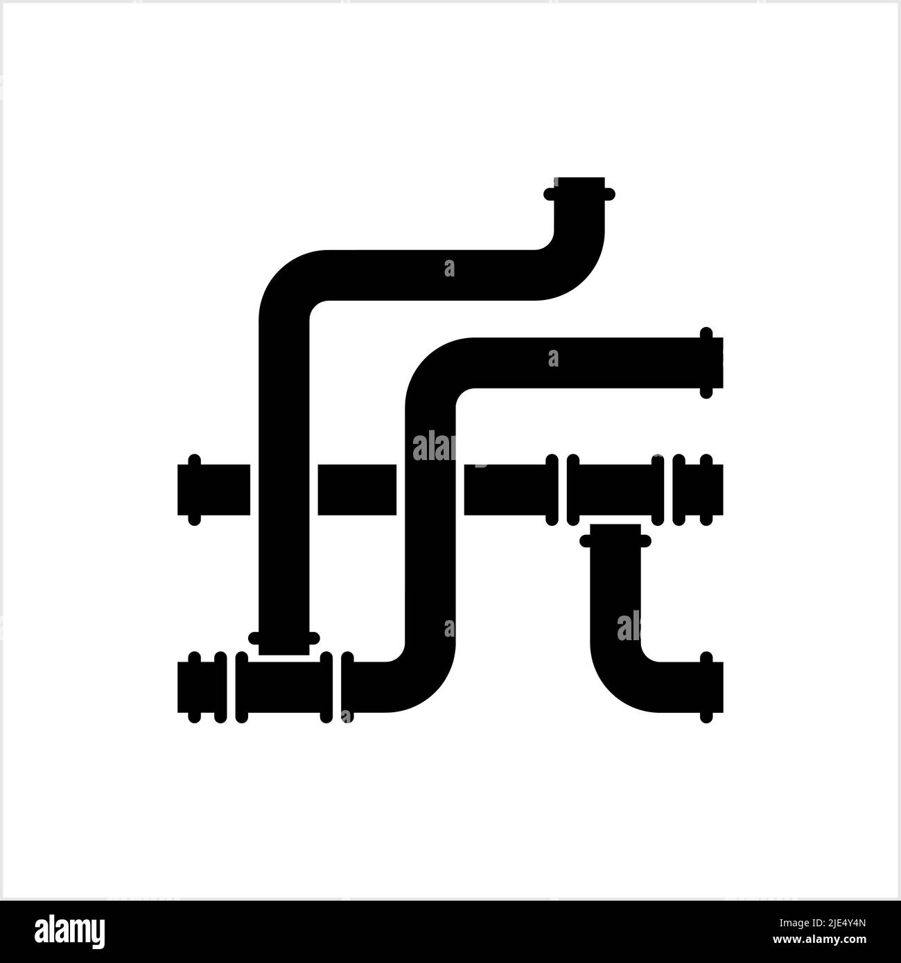 Pipe Icon, Pipe Fitting Icon, Water, Gas, Oil Pipeline, Plumbing Work ...