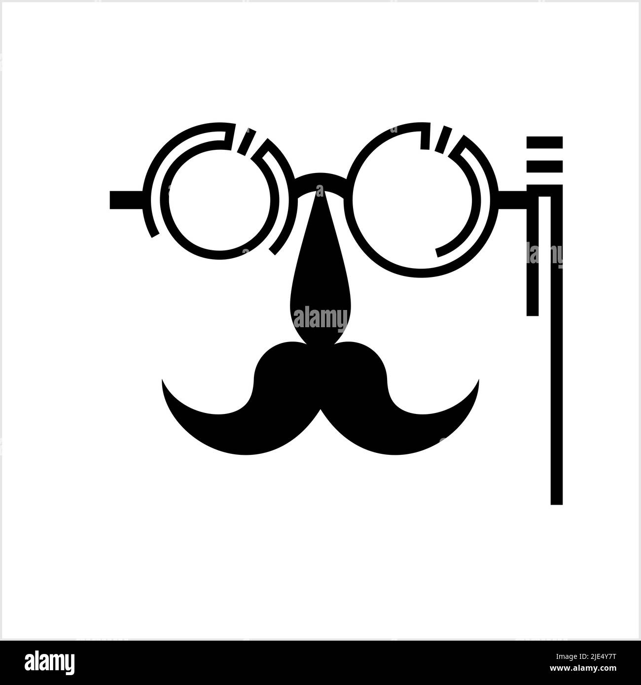 Moustache And Glasses Icon, Mustache And Glasses Icon Vector Art ...