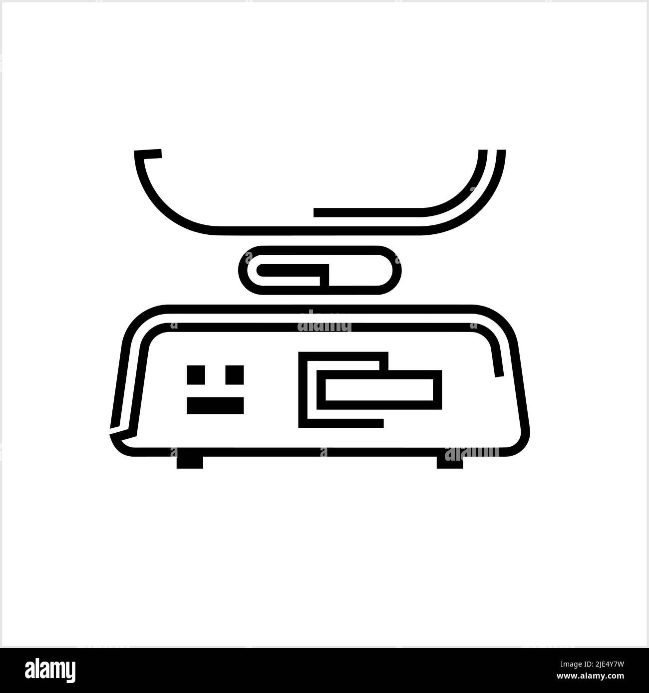 Kitchen Weight Scale Icon Vector Art Illustration Stock Vector Image ...