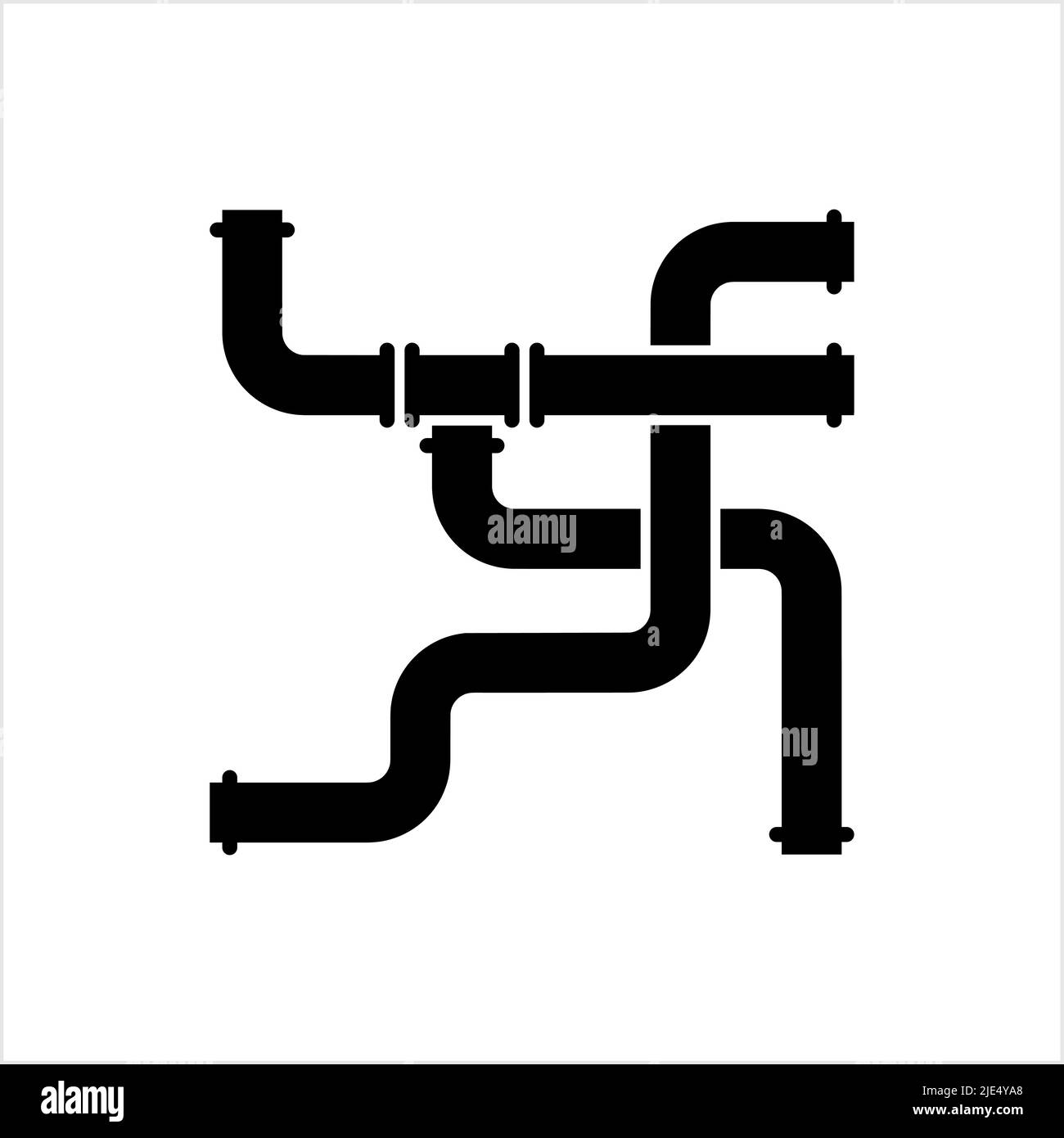Pipe Icon, Pipe Fitting Icon, Water, Gas, Oil Pipeline, Plumbing Work ...