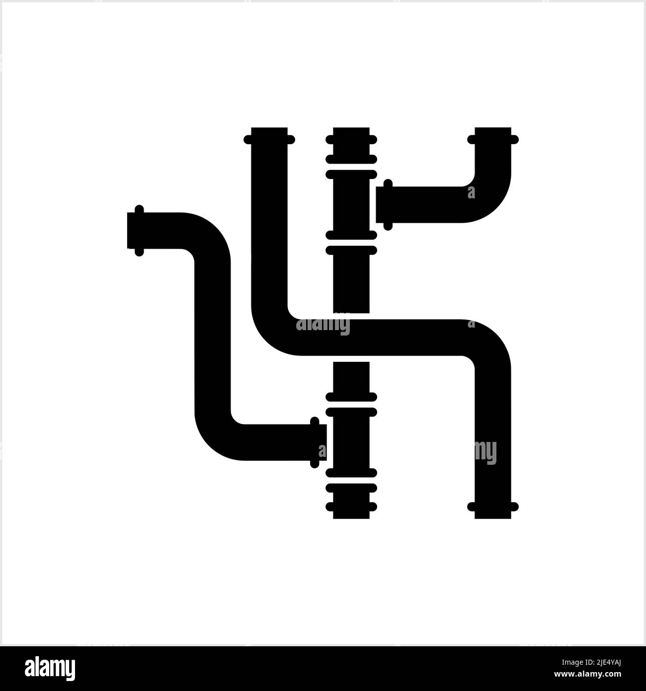 Pipe Icon, Pipe Fitting Icon, Water, Gas, Oil Pipeline, Plumbing Work ...