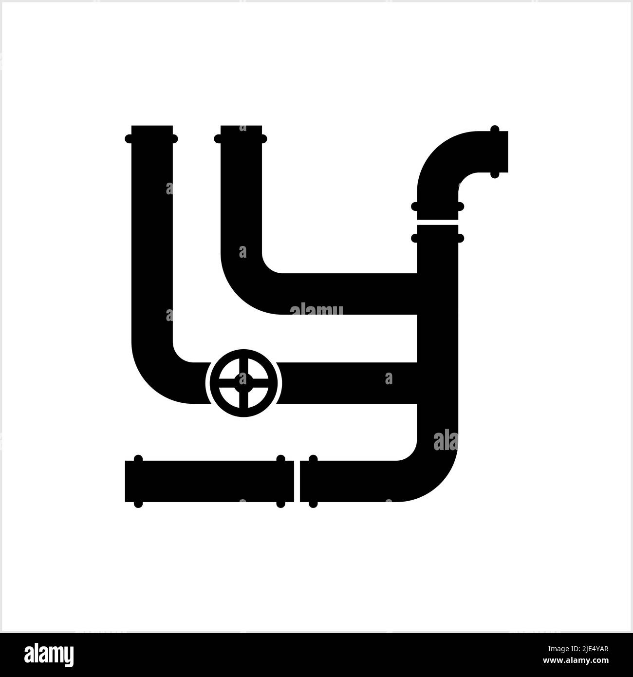 Pipe Icon, Pipe Fitting Icon, Water, Gas, Oil Pipeline, Plumbing Work ...