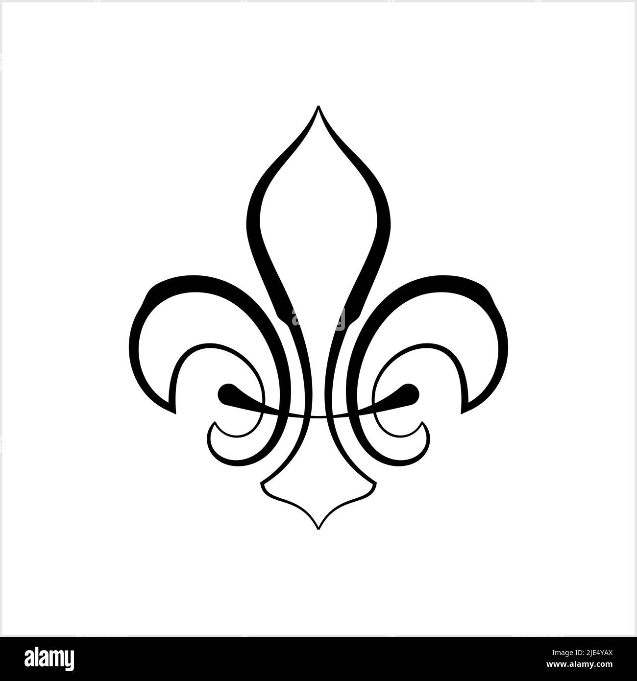 Fleur De Lis, Fleur-De-Lys Or Flower-De-Luce, The Decorative Stylized ...