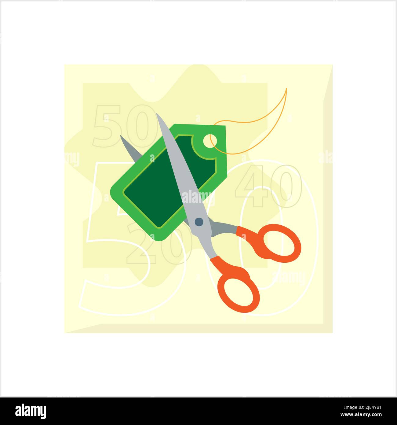 Price Cutting Icon, Cost Cutting, Minimize, Cost Reduction Vector Art ...