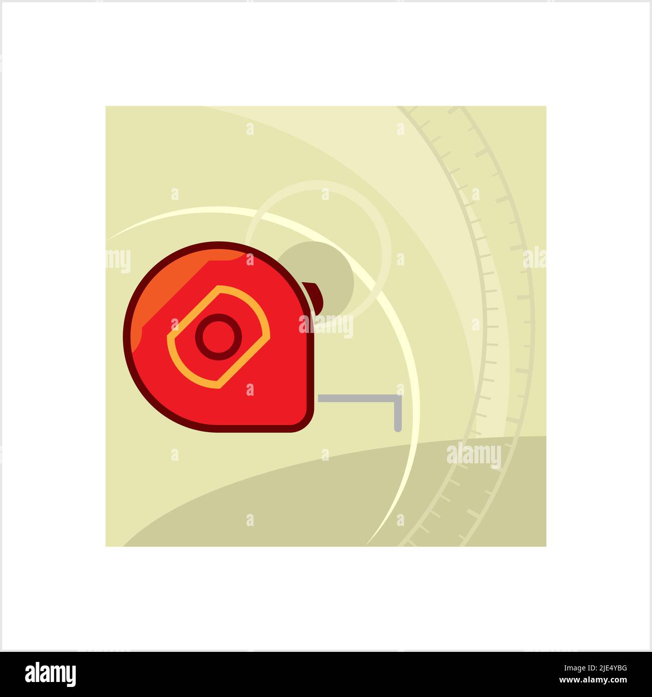 Measurement Tape Icon, Tape Measure Design Vector Art Illustration ...