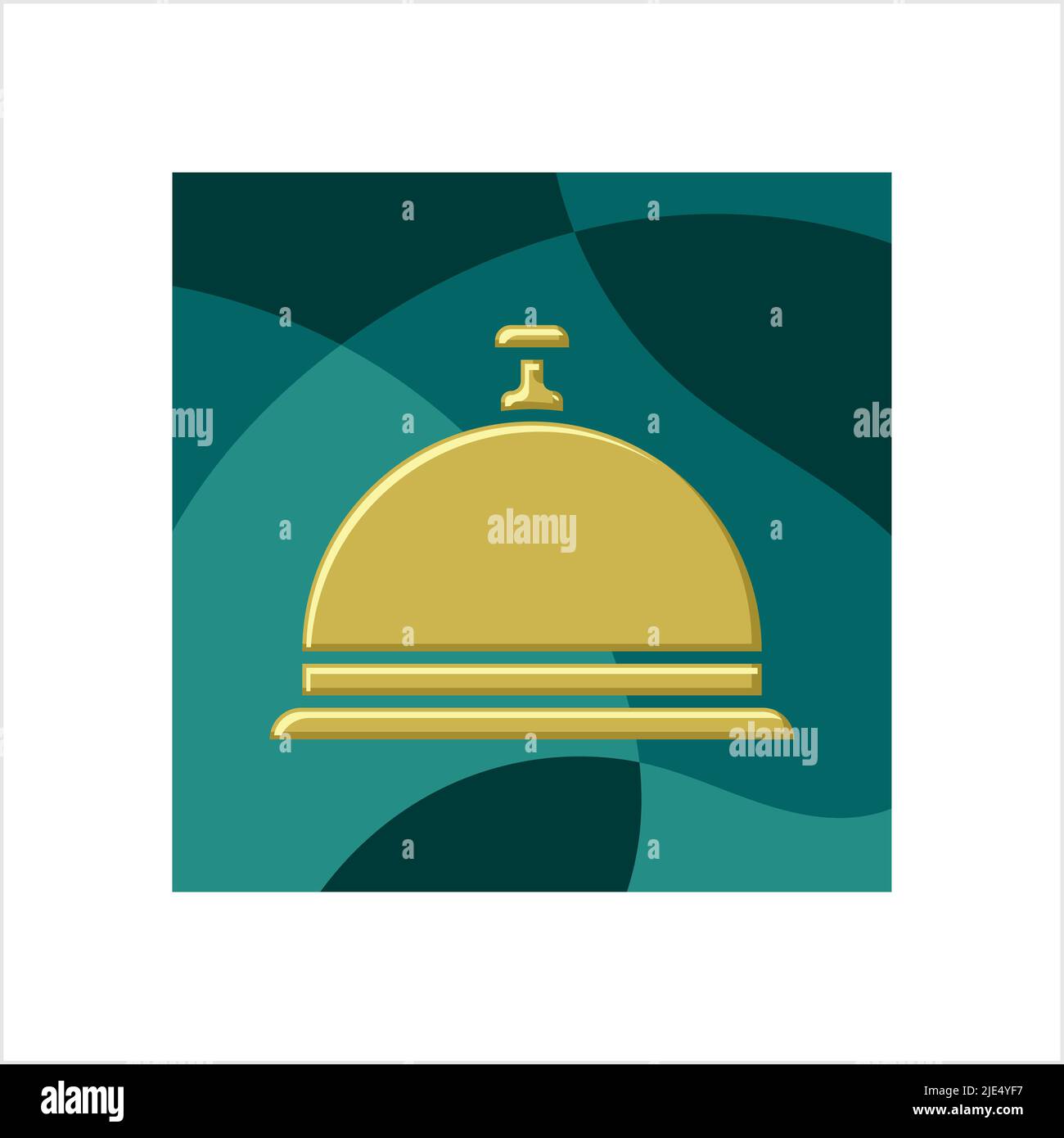 Hotel Bell Icon, Reception Bell Vector Art Illustration Stock Vector ...