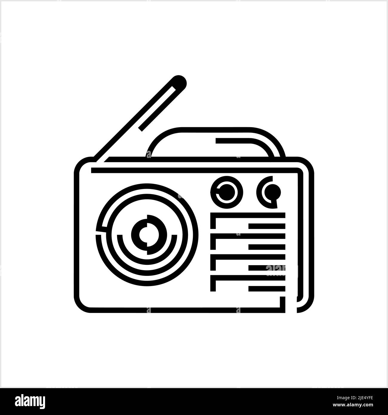 Radio Icon, Electronic Device Vector Art Illustration Stock Vector ...