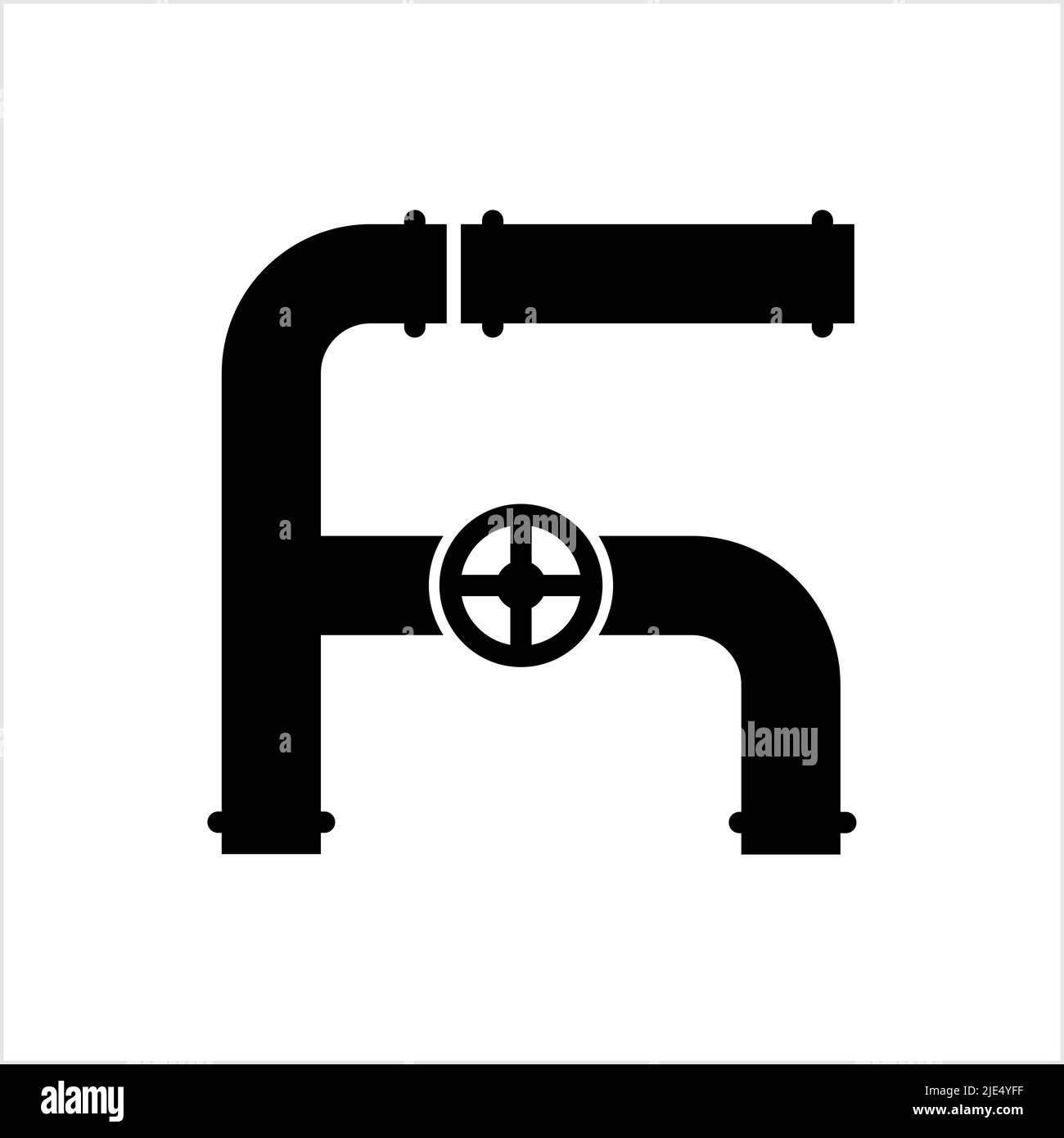 Pipe Icon, Pipe Fitting Icon, Water, Gas, Oil Pipeline, Plumbing Work ...