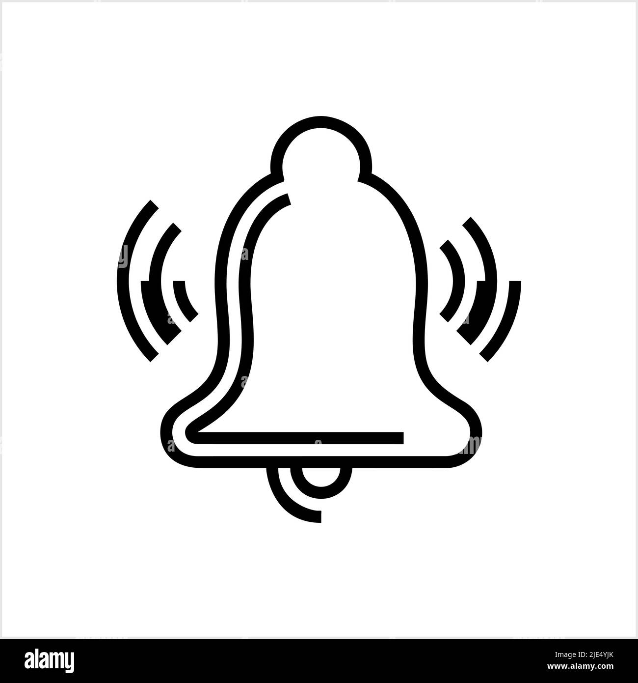 Ringing Bell Icon, Ringing Bell Sound Icon Vector Art Illustration ...