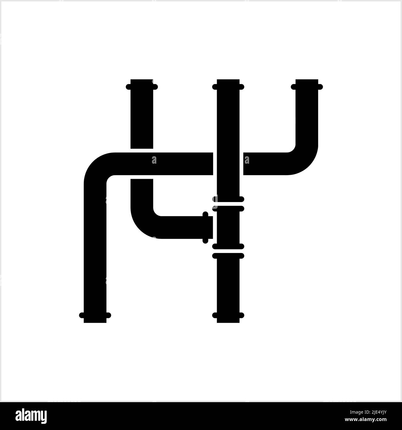 Pipe Icon, Pipe Fitting Icon, Water, Gas, Oil Pipeline, Plumbing Work ...