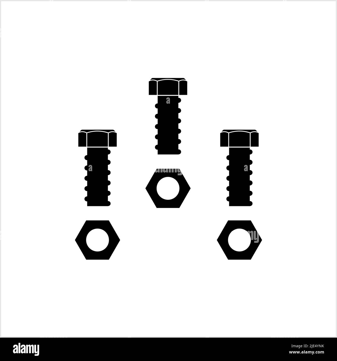 Steel hex nut Stock Vector Images - Alamy