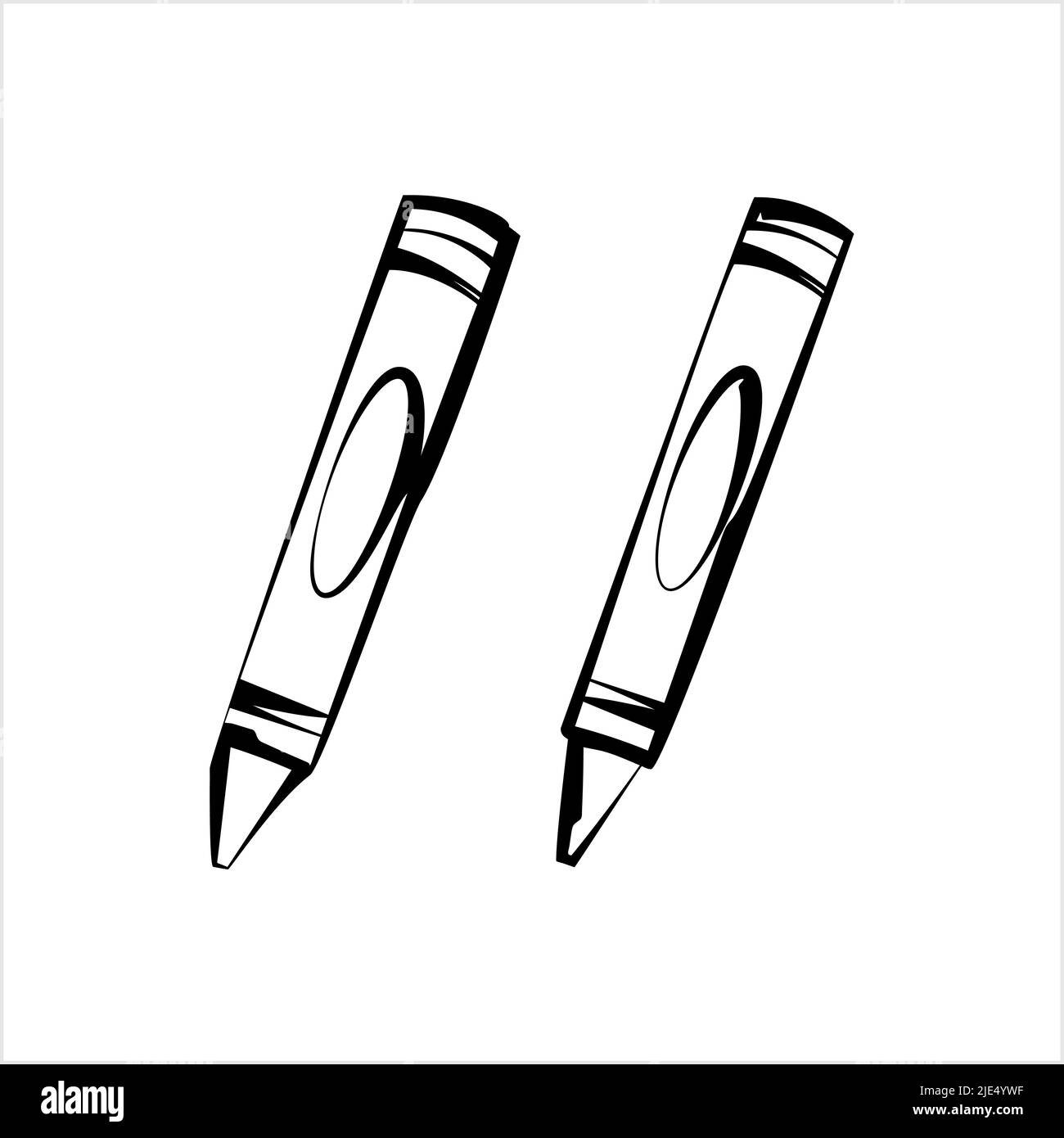 Crayon Icon, Drawing Crayon Vector Art Illustration Stock Vector Image ...