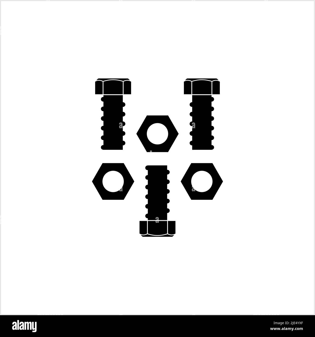 Steel hex nut Stock Vector Images - Alamy