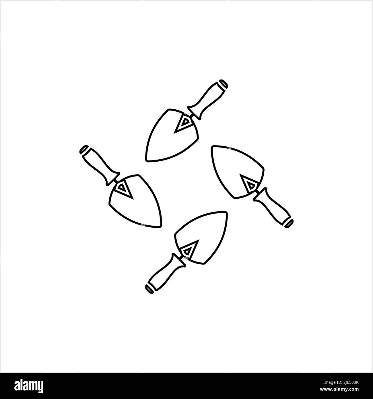 Trowel Icon, Trowel Vector Art Illustration Stock Vector Image & Art ...