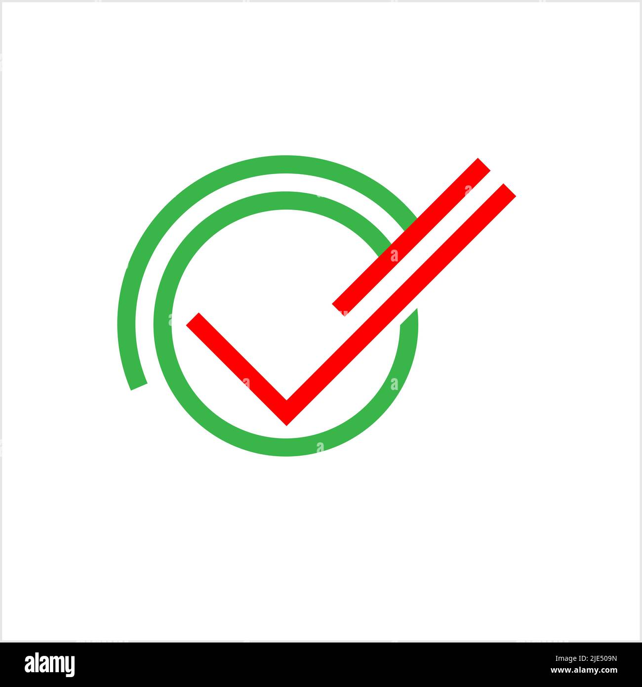 Tick Mark Icon, Check Mark, Right Mark, Vector Art Illustration Stock ...