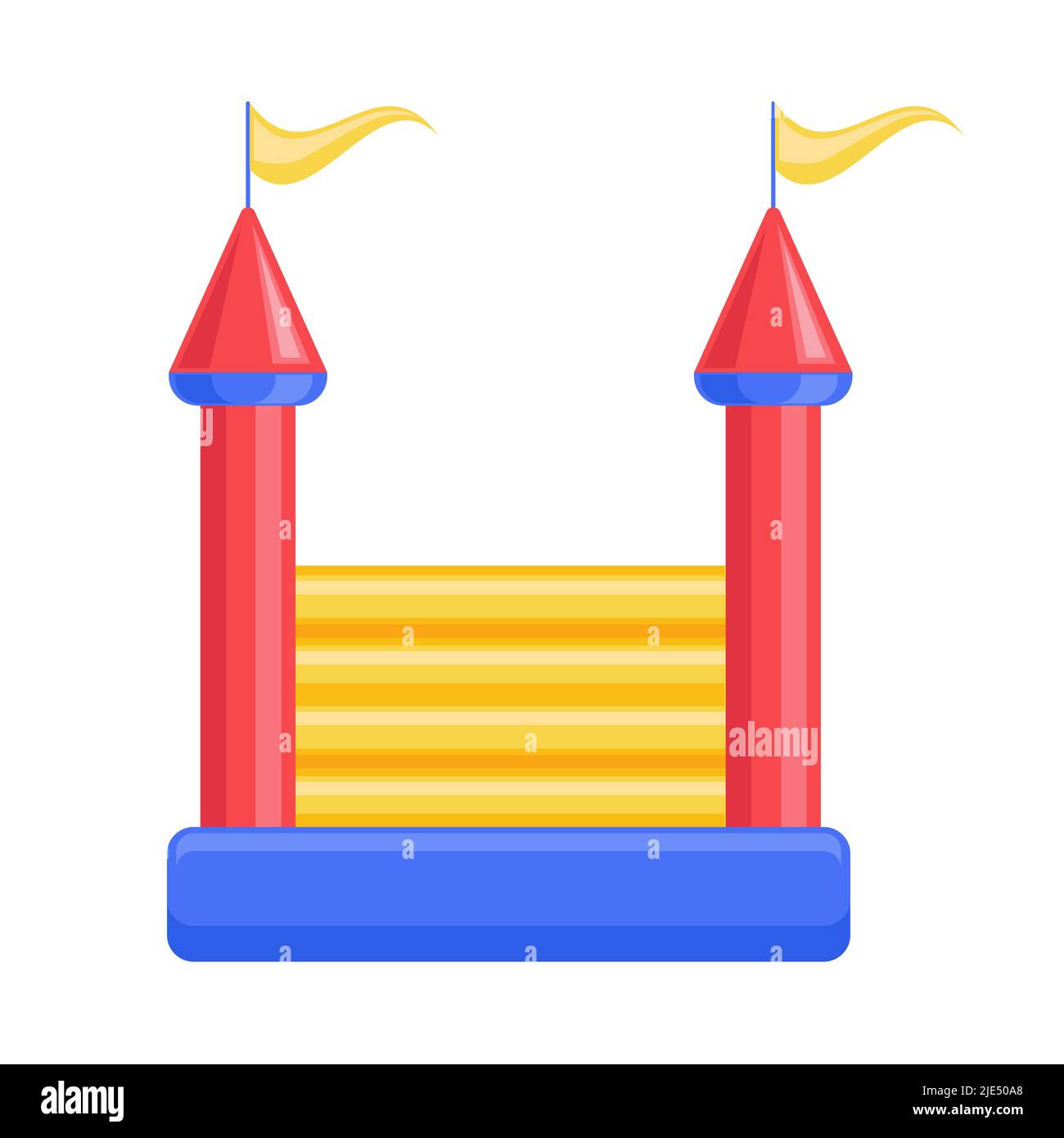 Bouncy inflatable castle. Tower and equipment for child playground ...