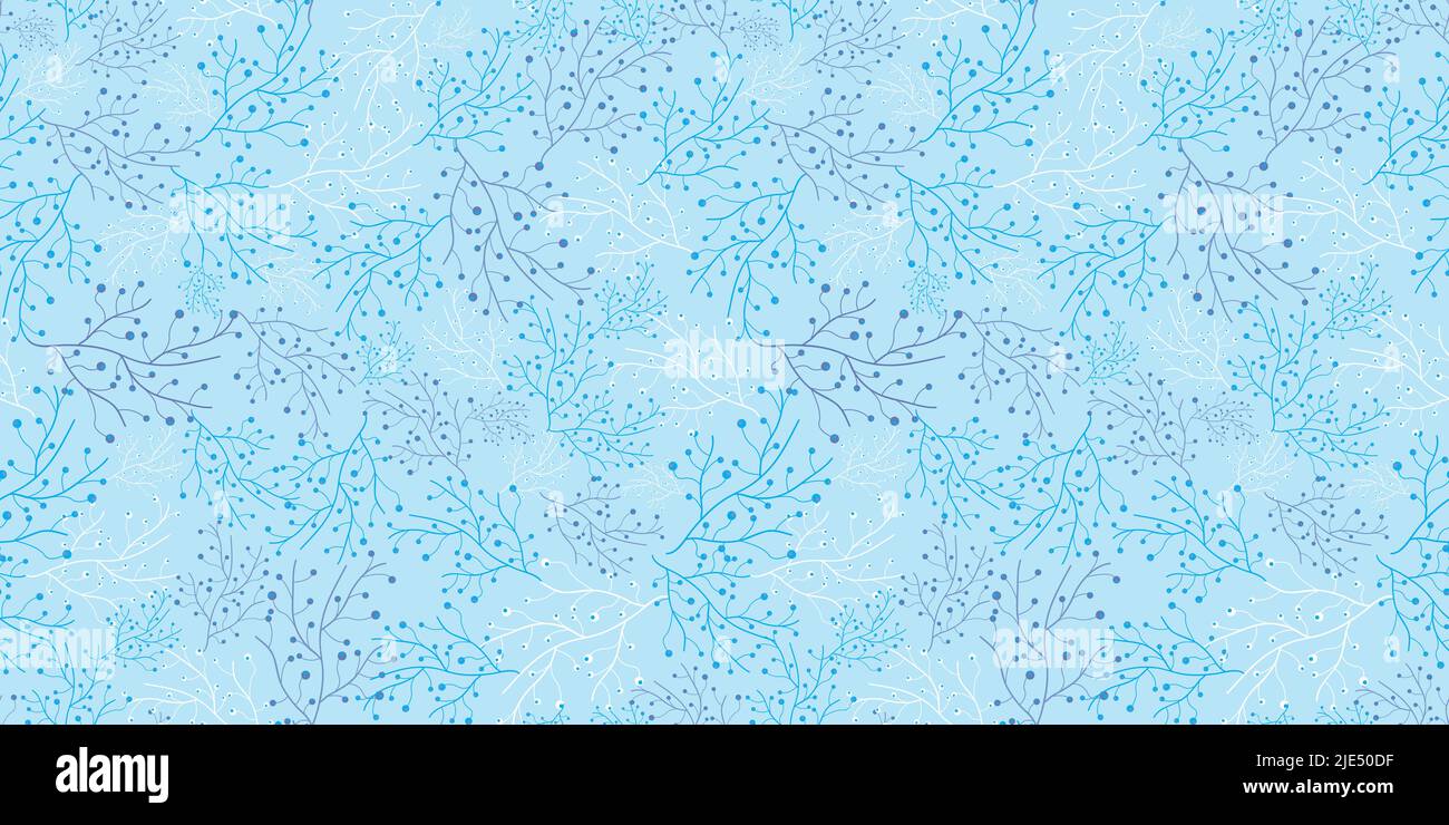 Vector blue seaweeds Seamless Texture Background Repeat Pattern. Great ...
