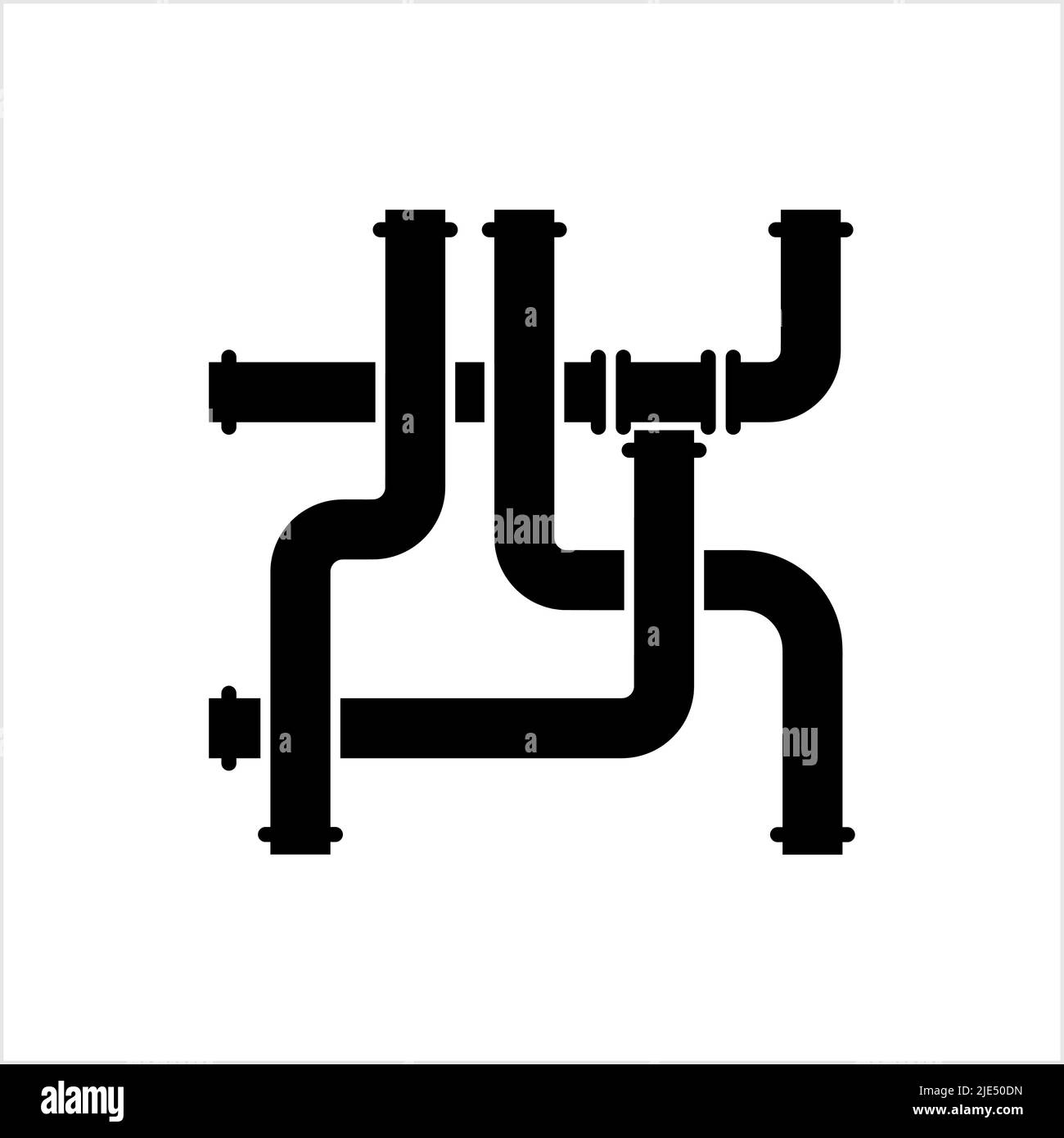 Pipe Icon, Pipe Fitting Icon, Water, Gas, Oil Pipeline, Plumbing Work ...