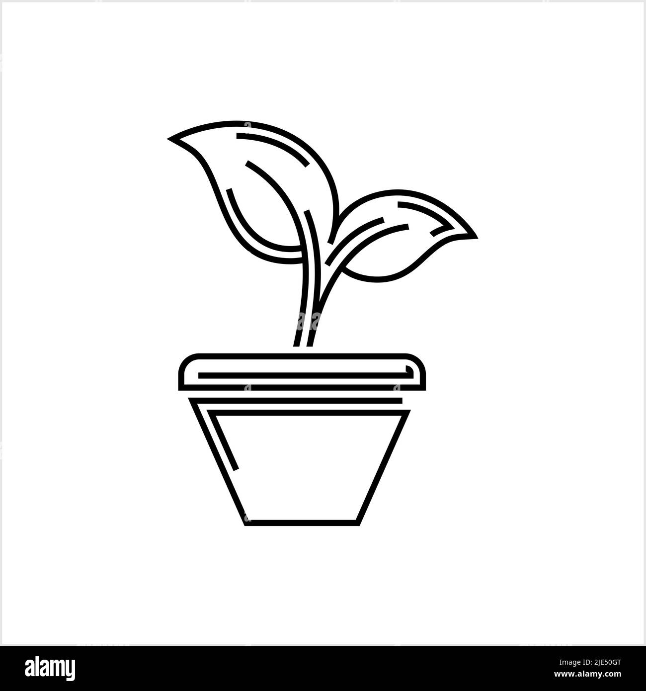Plant Pot Icon Vector Art Illustration Stock Vector Image & Art - Alamy