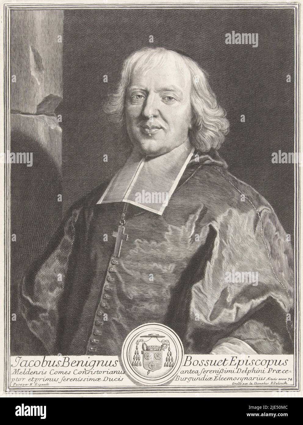 Portrait of the French bishop Jacques Bénigne Bossuet (1627-1704 ...