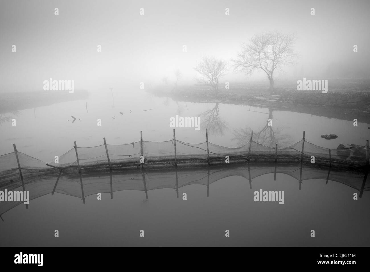 Water in the road Black and White Stock Photos & Images - Alamy