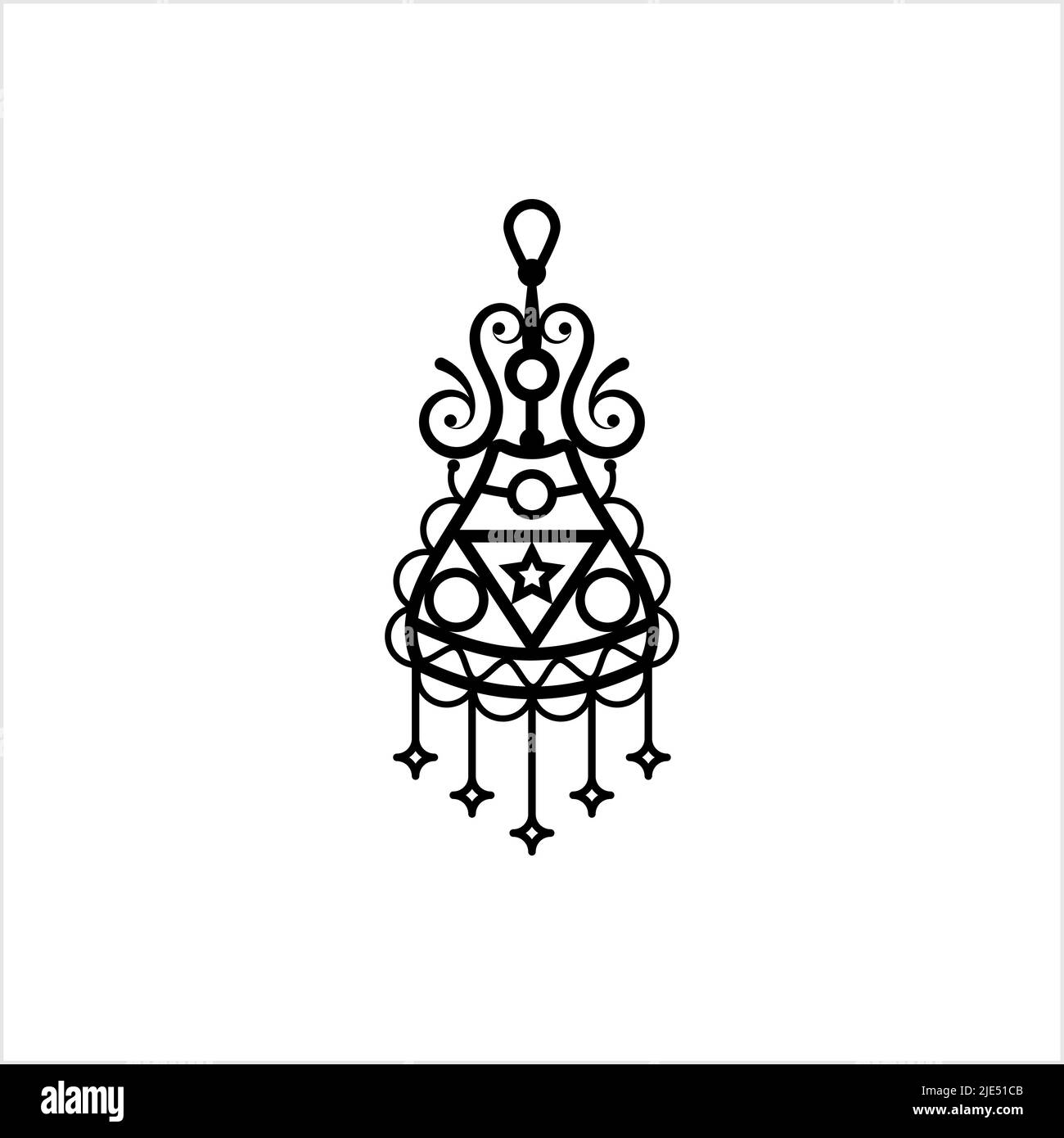 Amulet Icon, Good Luck Charm Icon Vector Art Illustration Stock Vector ...