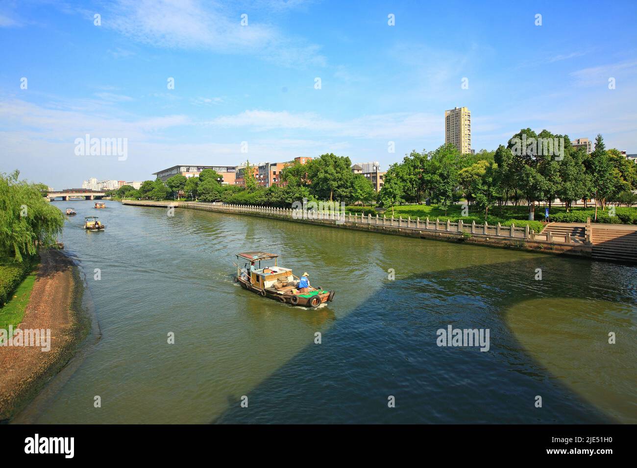 In jiangsu province suzhou pan gate the canal the ancient Han ditch ...