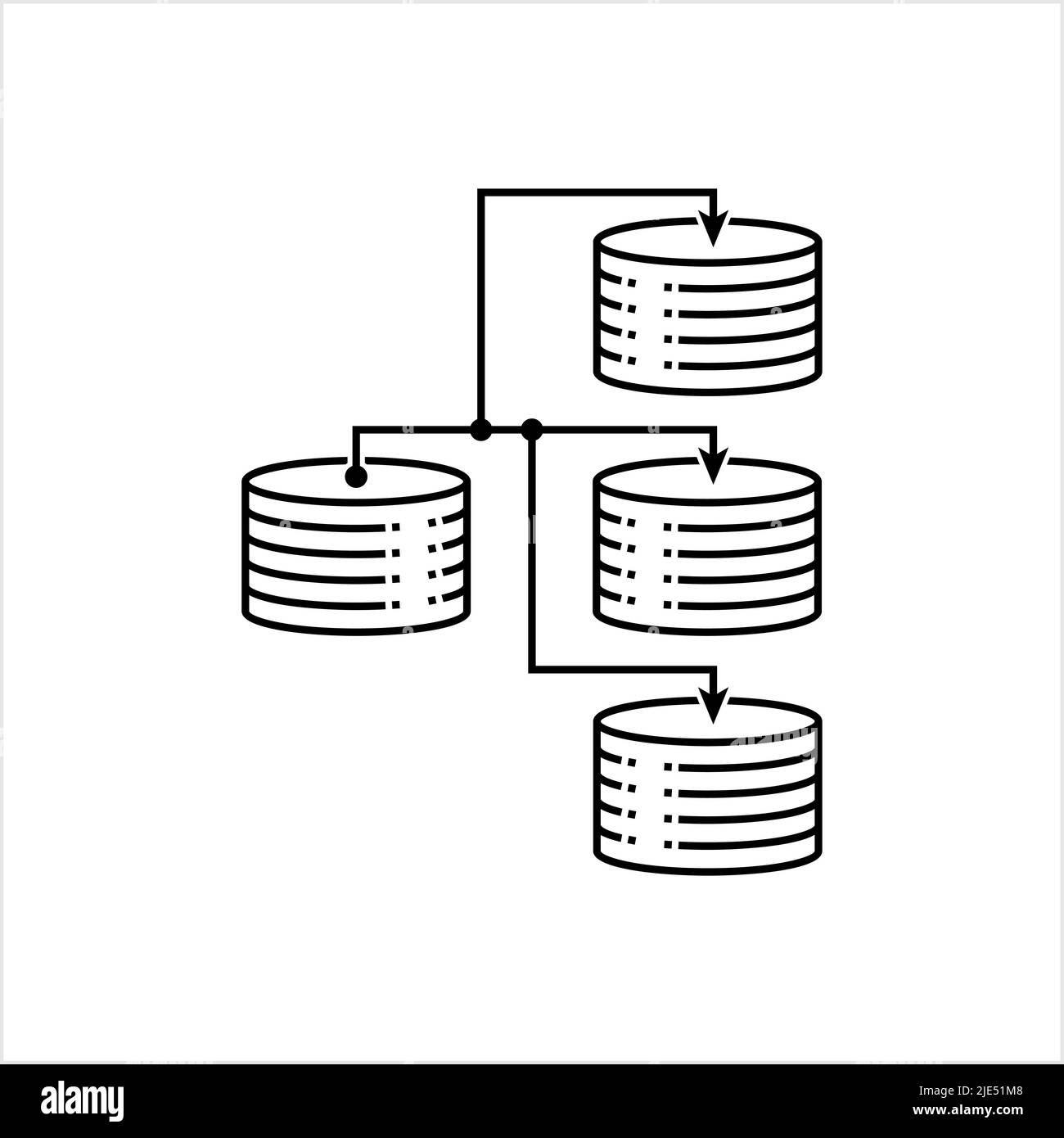 Data Transfer Icon, Data Transmission Icon Vector Art Illustration ...