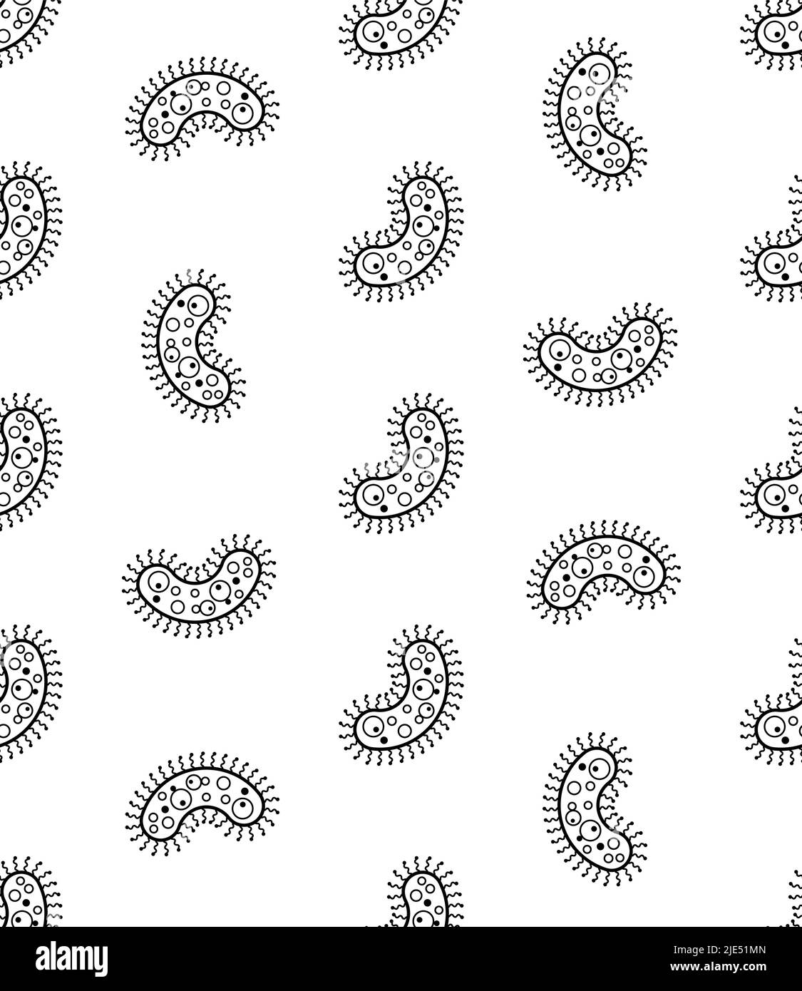 Bacteria Icon, Bacteria Seamless Pattern Vector Art Illustration Stock ...