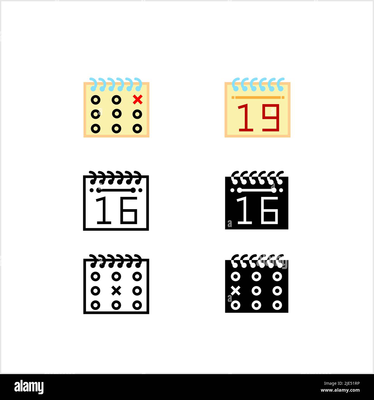 Calendar Page Icon, Time Management, Scheduling Calendar Vector Art ...