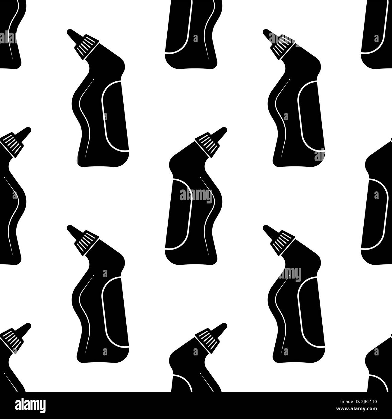 Cleaning Bottle Icon Seamless Pattern, Cleaning Container Icon Vector ...