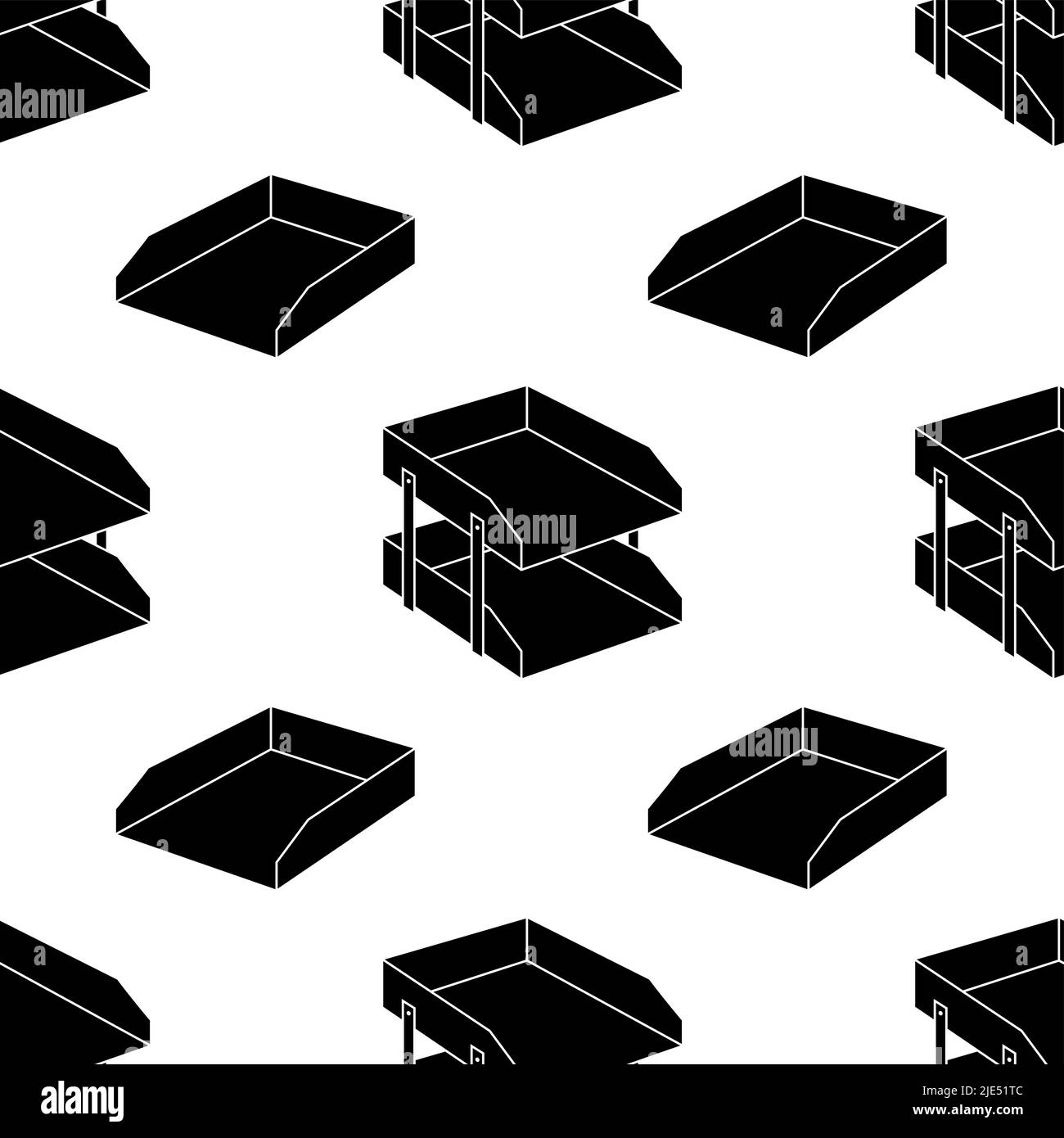 Document Tray Icon Seamless Pattern, Paper Tray Icon Vector Art ...
