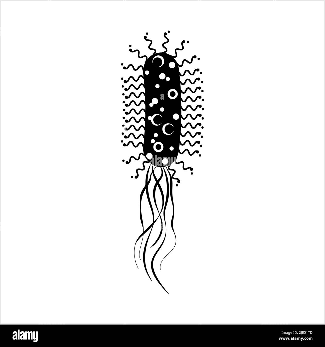 Bacteria Icon, Bacteria Vector Art Illustration Stock Vector Image ...