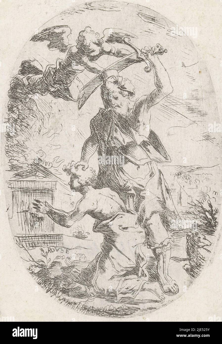 Abraham is about to sacrifice his son Isaac. An angel stops him ...