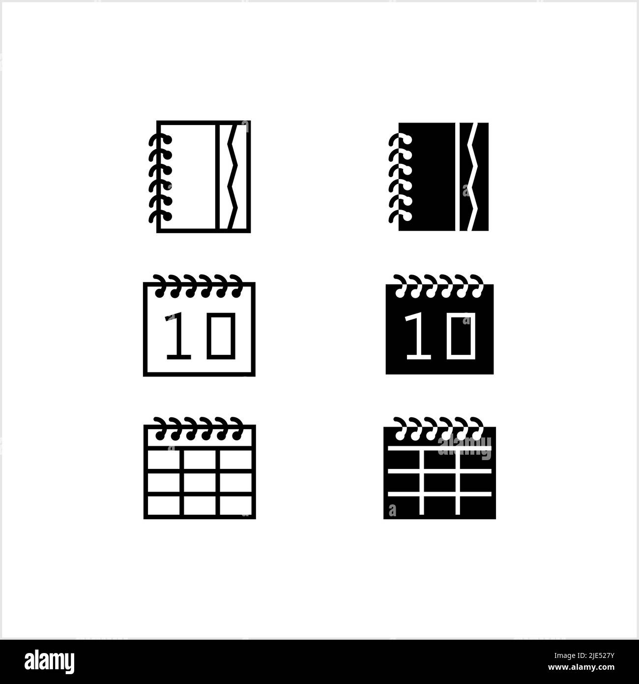 Calendar Page Icon, Time Management, Scheduling Calendar Vector Art ...