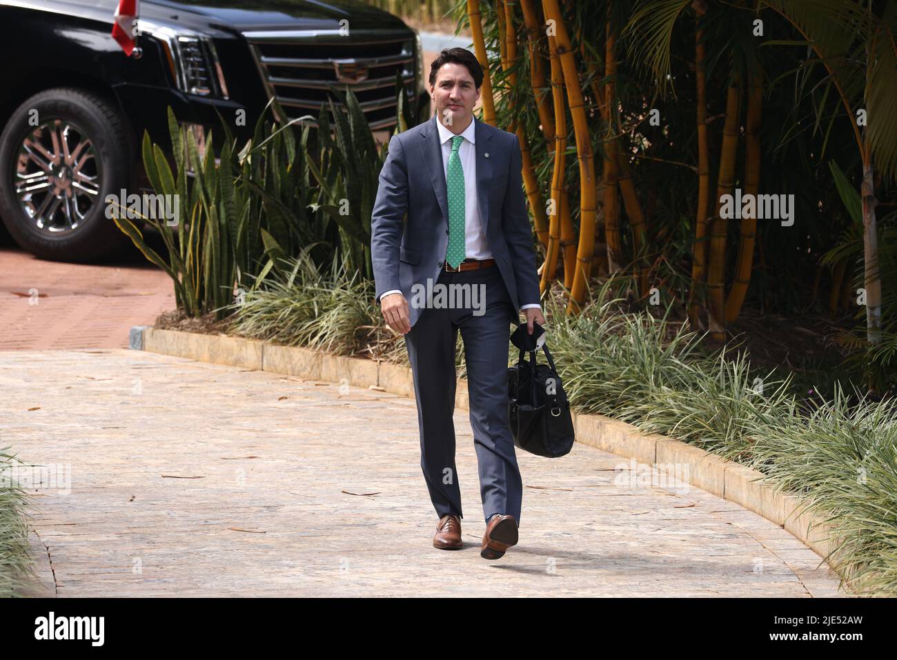 Prime Minister of Canada, Justin Trudeau arrives for the Leaders ...