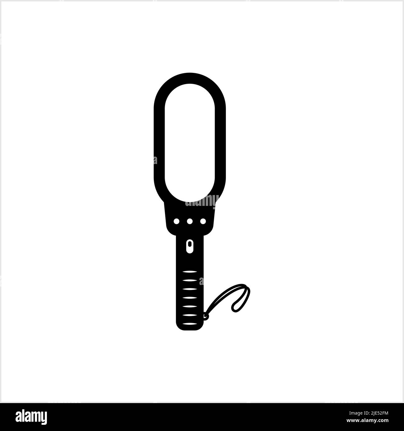 Metal Detector Icon, Hand Electronic Metal Detector Vector Art ...