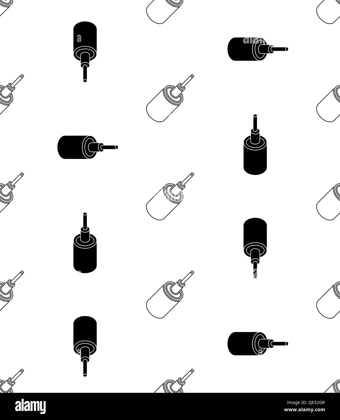 Optical Fiber Icon Seamless Pattern, Higher Bandwidth, Data Cable ...