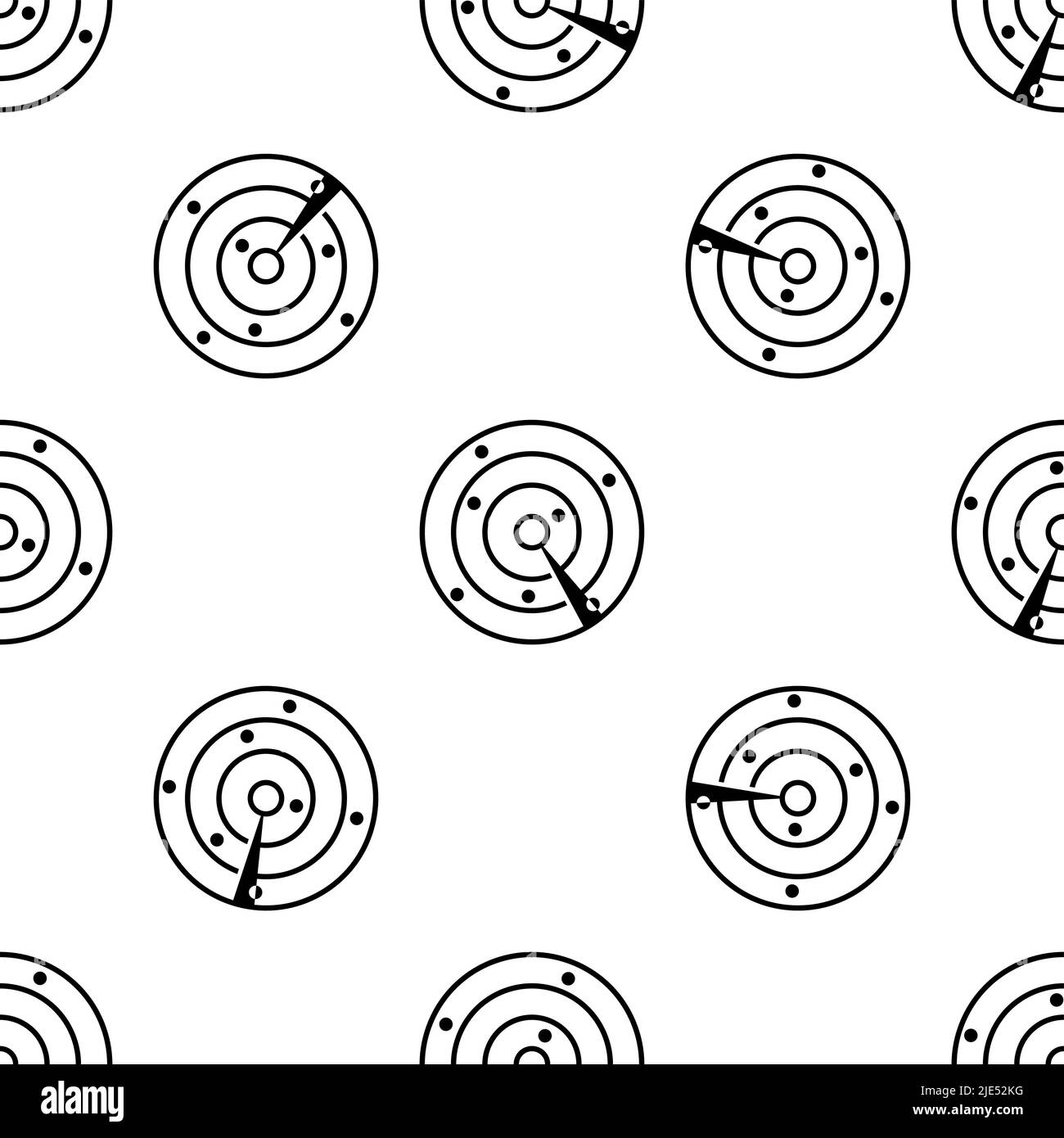 Plane Radar Icon Seamless Pattern, Air Traffic Radar Icon Vector Art ...